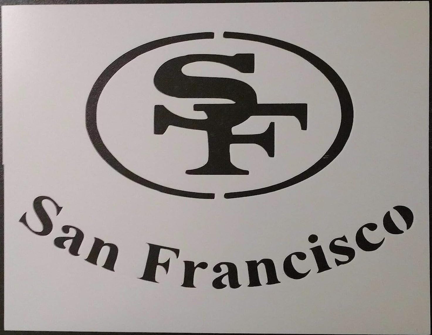 San Francisco Stencil Sports Logo Stencils Teams Football Stencil Reusable Sturdy Stencil Sheet Craft DIY 8.5" x 11" Custom Stencil