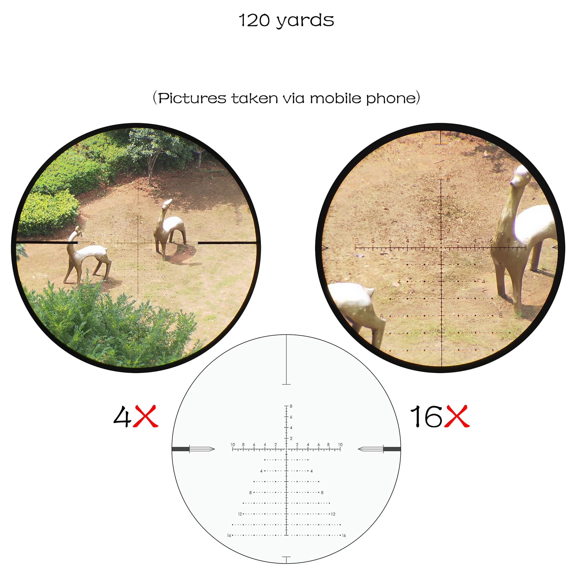 WestHunter Optics HD 4-16x44 FFP Scope, 30mm Tube First Focal Plane Tactical Wide Field of View Precision 1/10 MIL Riflescope | Brown, Only Optics & Basic Accessories