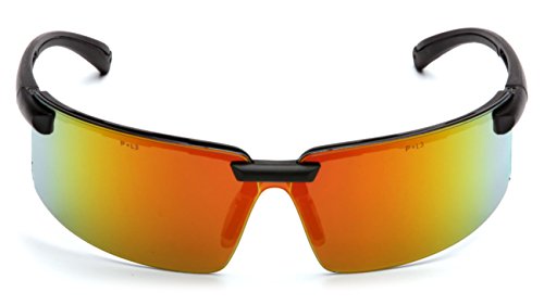 Pyramex Surveyor Ice Orange Mirror Lens With Black Frame