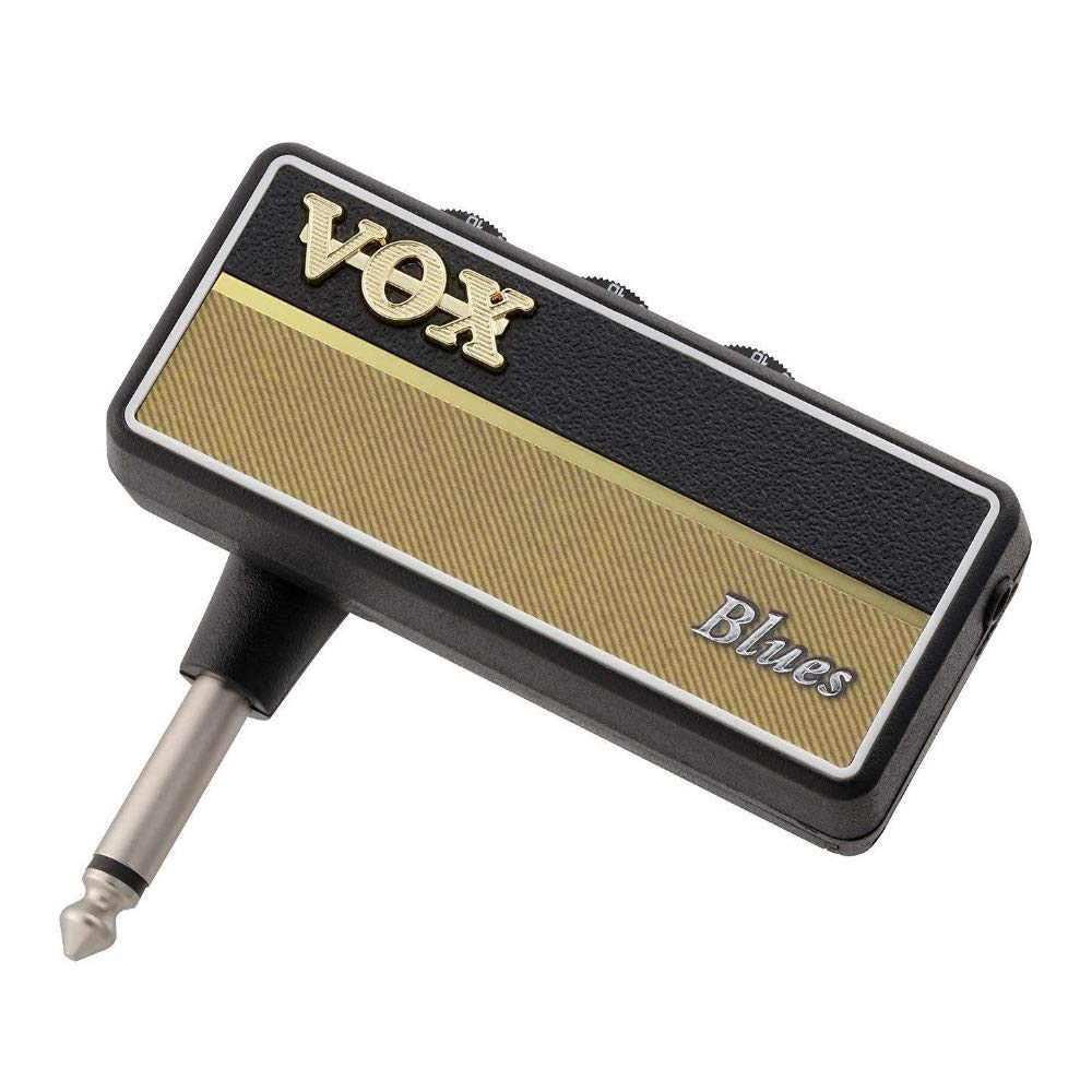 VOX Amplug 2 Blues (AP2BL) Guitar Headphone Amplifier Bundle with Knox Gear Closed-Back Studio Monitor Over-Ear Headphones (2 Items) - Mini amp That Provides serious Sound