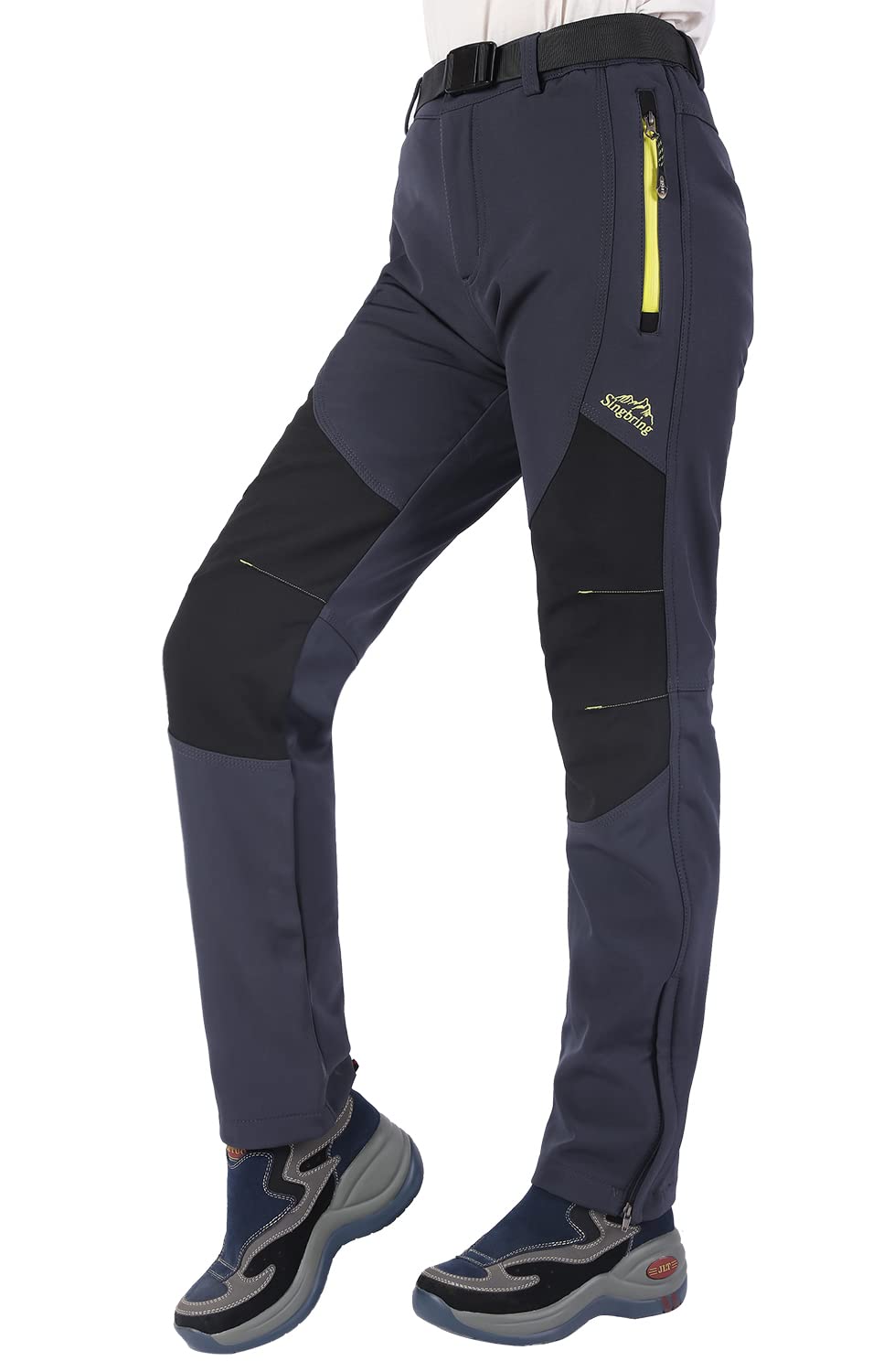 Singbring Women's Winter Outdoor Fleece Warm Waterproof Windproof Ski Snow Hiking Cargo Pants Medium Navy(W01F31/Navy/M)