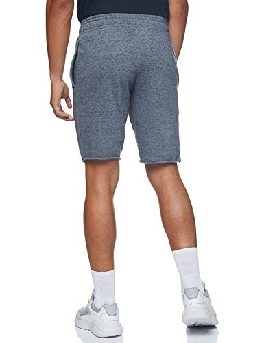Under Armour Mens Rival Terry Shorts , Pitch Gray Full Heather (012)/Onyx White , Large