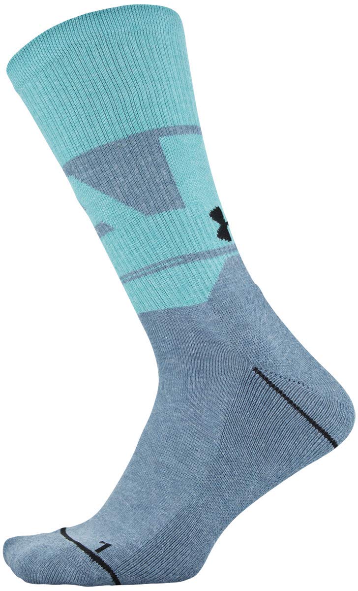 Under Armour Phenom Graphic Crew Socks, 3-pair, Outpost Green Assorted, Shoe Size: Mens 4-8, Womens 6-9