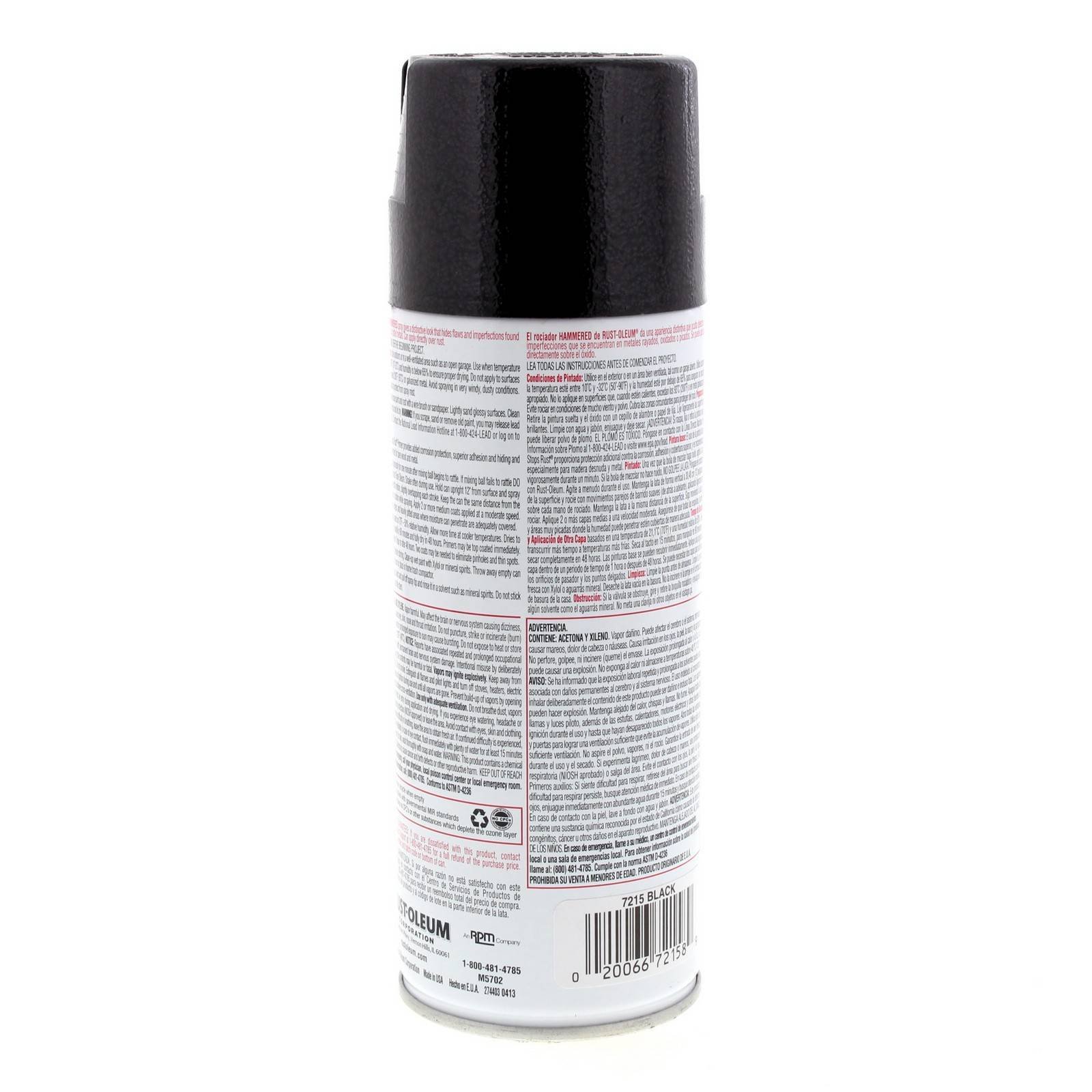 Rust-Oleum 7215830, 12 Ounce (Pack of 1), Black, 72 Ounce