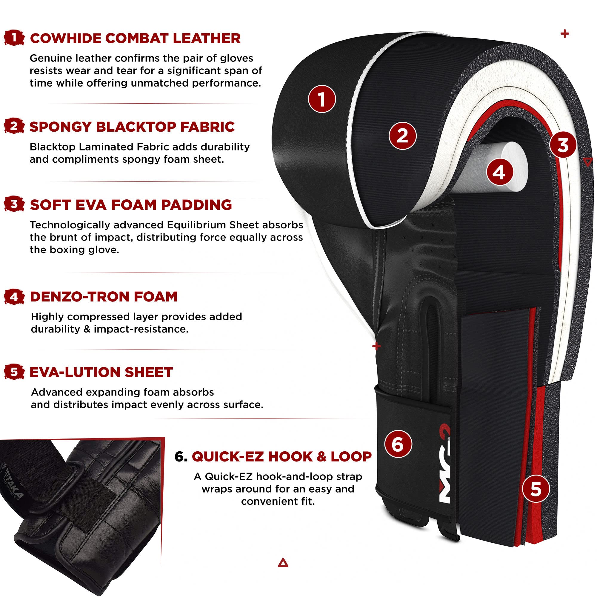 RDX Boxing Gloves Genuine Cowhide Leather, Muay Thai Kickboxing MMA Sparring Training, Advanced Closure, Punch Bags Speed Ball Focus Pads Workout, Men Women 10 12 14 16oz