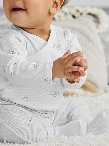 Simple Joys by Carter's Baby Boys' 4-Pack Textured Bodysuits, Grey/Avocado/Green, 0-3 Months