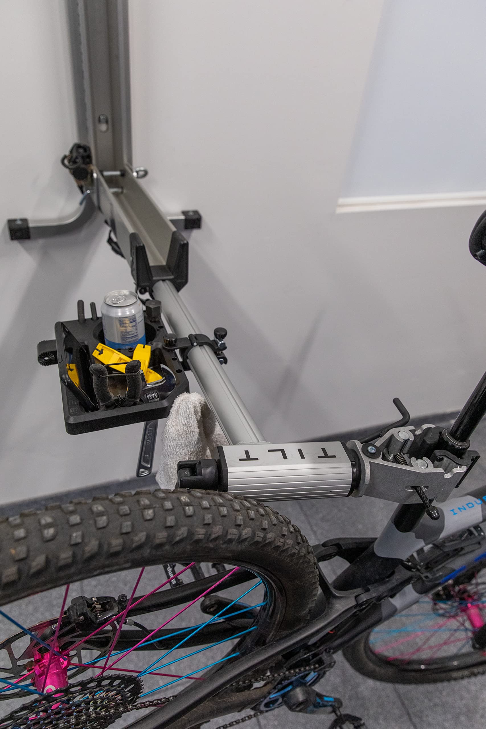 Tilt Industries Tool Tray - Universal Fit Bicycle Repair Stand Tool Tray, Adjustable Work Tray - Attaches to Any Repair Stand
