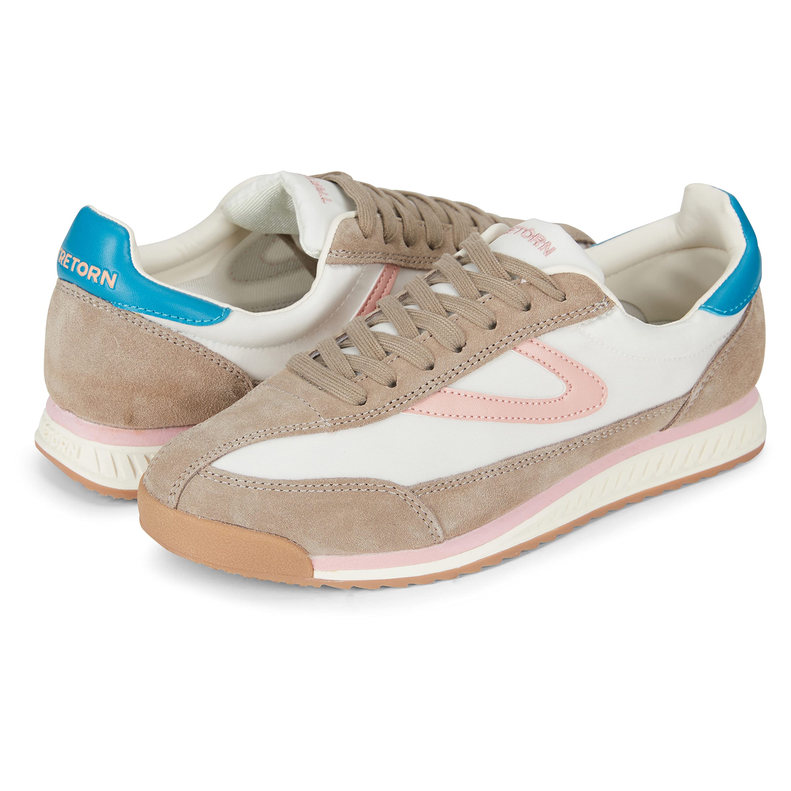 TRETORN Women's Rawlins Casual Lace-Up Sneakers, Taupe, 9