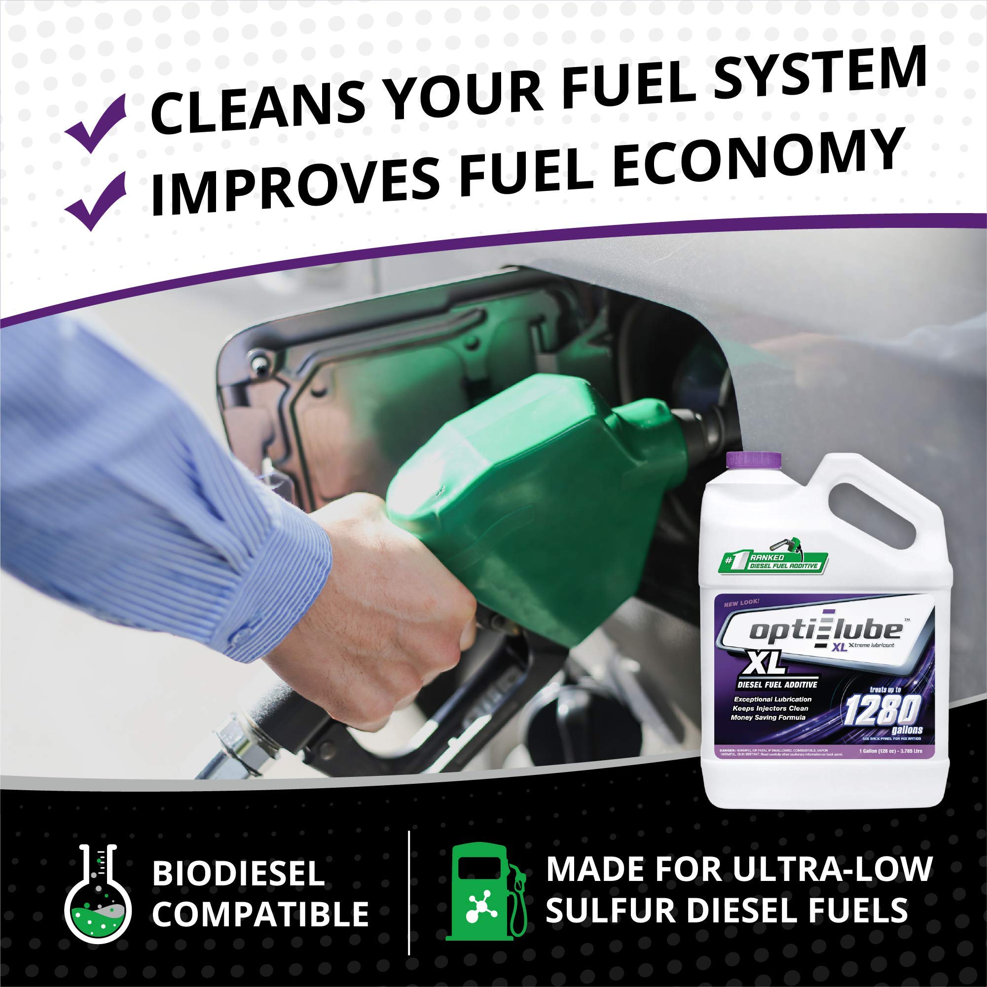 Opti-Lube XL Xtreme Lubricant Diesel Fuel Additive: Gallon (1 Gallon (Treats 1280 Gallons))