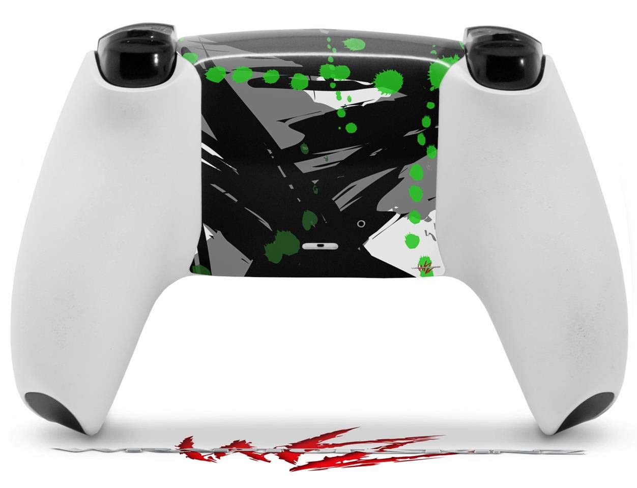 WraptorSkinz Skin Wrap compatible with Sony PS5 DualSense Controller Abstract 02 Green (CONTROLLER NOT INCLUDED)