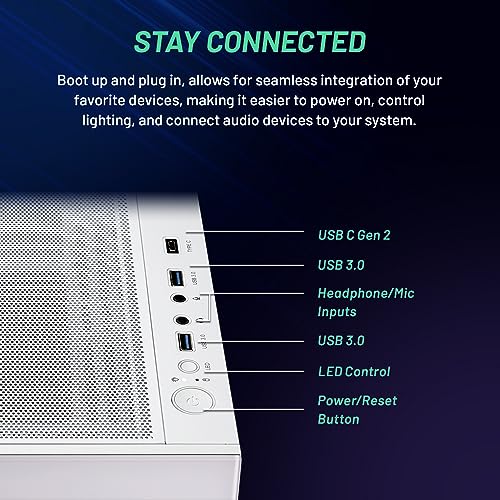 Skytech Gaming Azure PC Desktop β AMD Ryzen 9 7900X3D 4.4 GHz, NVIDIA RTX 4080, 1TB NVME Gen4 SSD, 32GB DDR5 RAM RGB, 1000W Gold PCIE 5.0 PSU, 360mm AIO, 11AC Wi-Fi, Windows 11 Home 64-bit,White