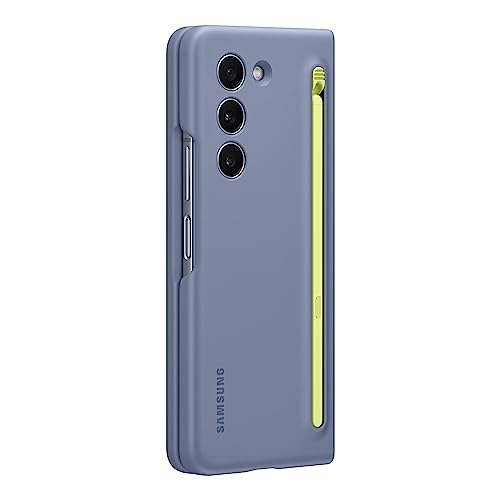 SAMSUNG Galaxy Z Fold5 Slim S Pen Phone Case with Built-In New Compact S Pen, Holder and Storage Slot for Pen, Vibrant Color Options, US Version, EF-OF94PCLEGUS, Icy Blue