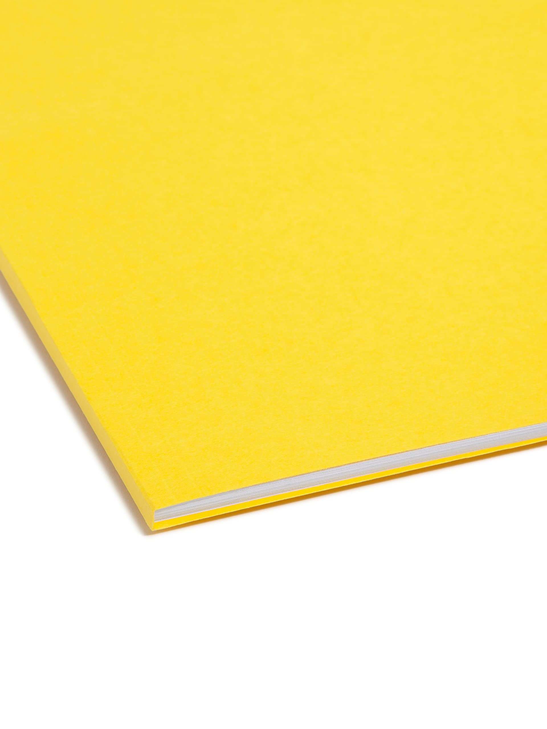 Smead Fastener File Folder, 2 Fasteners, Reinforced 1/3-Cut Tab, Letter Size, Yellow, 50 per Box (12940)