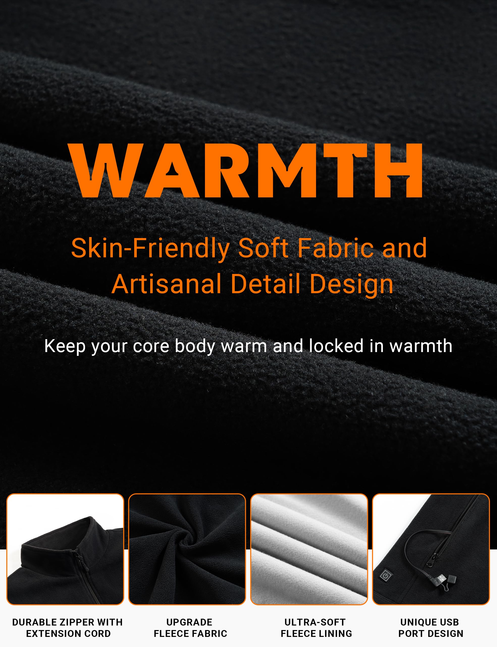SOLJIKYE Heated Vest, Heated Jacket, Heated Vest for Men and Heated Vest Women (Battery Included)