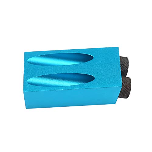 RUSUO Pocket Hole Jig Kit,8pcs Pocket Hole Jig Kit 8mm 10mm 15 Degree Angle Drill Guide Woodwoorking Tool Inclined Hole Jig Hole Puncher Locator Jig Drill Bit Carpentry Tools