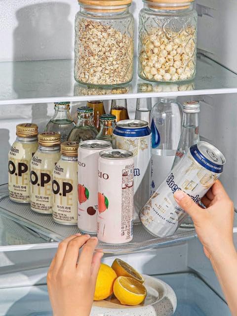 Square Lazy Susan Turntable Space Organizer Tray, 15.7" Clear Rectangular Rotating Tray, Lazy Susan Organizer for Refrigerator Cabinet, Table, Pantry, Kitchen, Countertop (15.7 X 11.7 Inches)