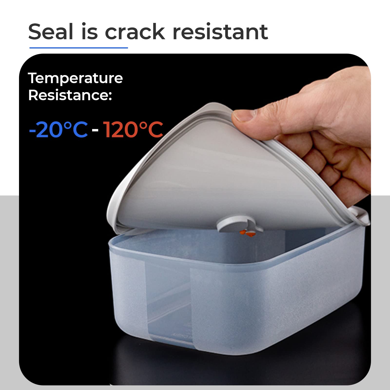 Simpleeasy 6 PCS Food Storage Containers with Lids and Steam Vents (3 Containers + 3 Lids), Microwave, Fridge and Dishwasher safe,Transparent Plastic
