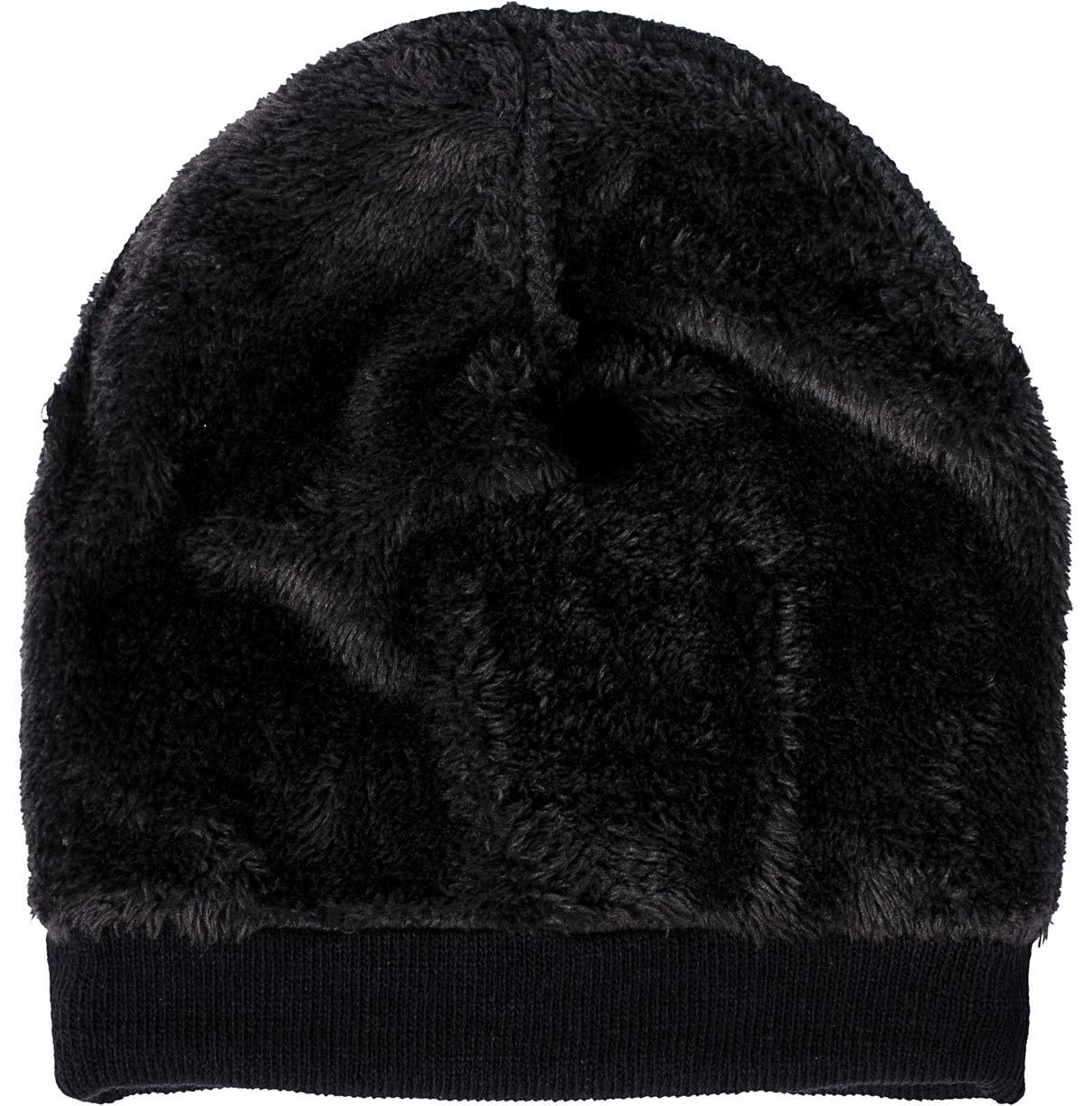 VIPPER Lined Men Beanie Knit Skull Cap Warm Soft Stocking Hat Guys Women Winter Cuff Cuffed Acrylic Beanie Hats Black