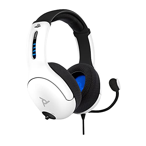 PDP LVL50 Wired Headset with Noise Cancelling Microphone: White - PS5/PS4