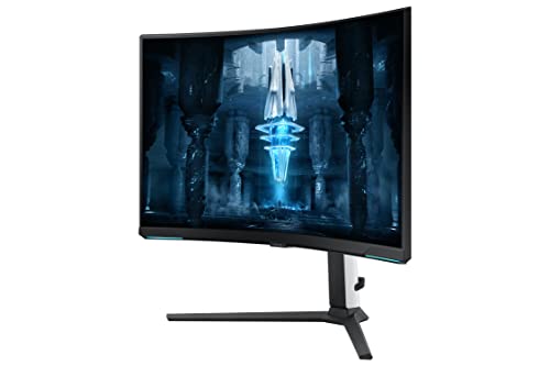 SAMSUNG 32" Odyssey Neo G8 4K UHD 240Hz 1ms G-Sync 1000R Curved Gaming Monitor, Quantum HDR2000, AMD FreeSync Premium Pro, Matte Display, Ultrawide Game View, DisplayPort, Black & White, 2022