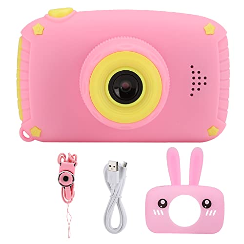 Srliya Portable Bunny Digital Camera, Portable ABS Children Digital Camera 12MP 2.0-Inch HD Color Screen Gift Toy for Child