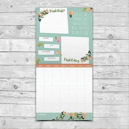 TF Publishing - Baby’s First Year Floral Open-Dated Keepsake Wall Calendar - DIY Personalize & Customize - Floral Design - Start with Any Month - Record Milestones - Stickers Included - 12 x 12”