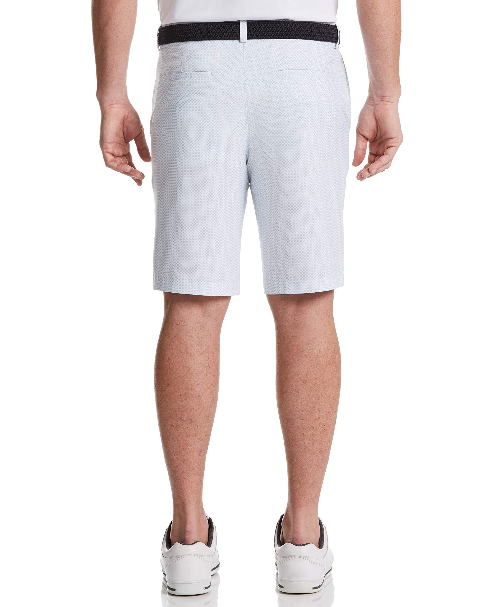 PGA TOUR Men's Flat Front Printed Short, Golf Club Bright White, 42