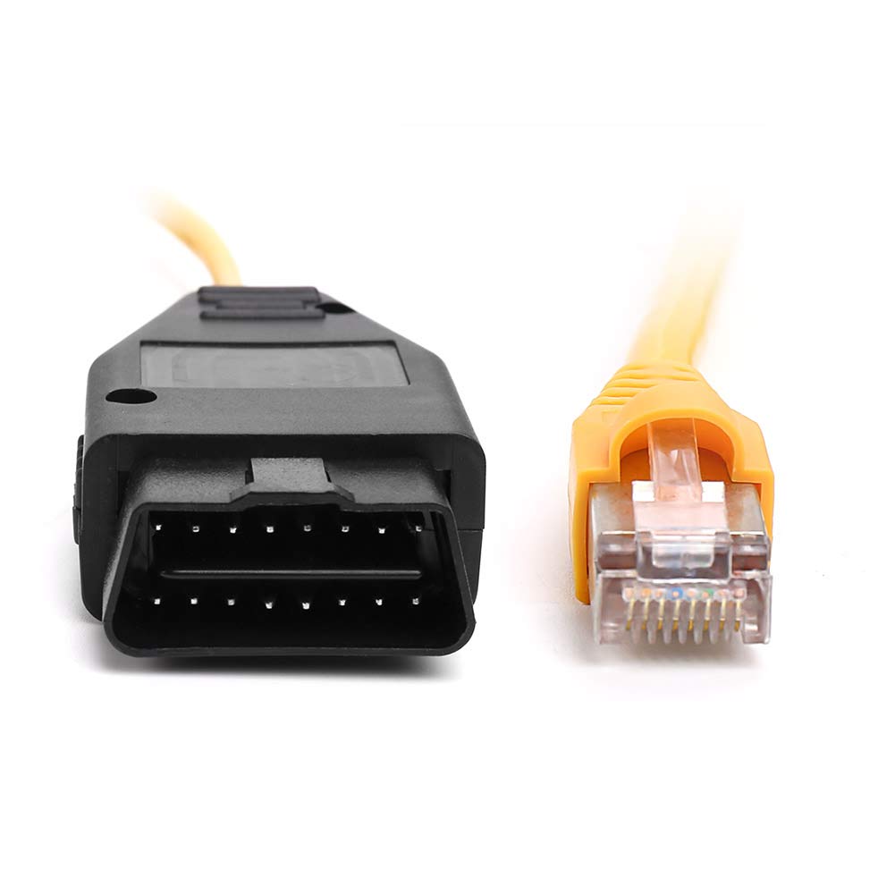 TekkPerry OBD to Ethernet Cable, ENET RJ45 Cable ethernet Connector Tools,OBDII OBD2 Interface Cable Coding F-Series