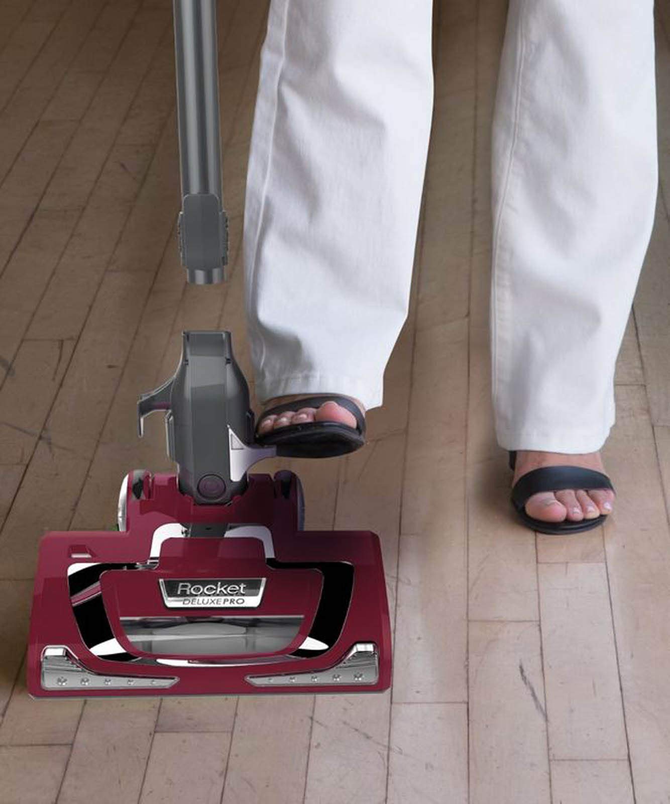 Shark Rocket Truepet Stick Vacuum, Bagless, Red/Gray (Hv322)