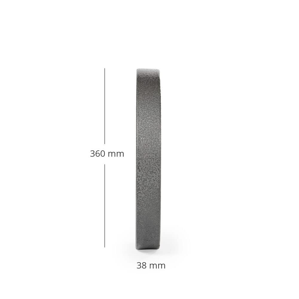 Titan Fitness 35 LB Cast Iron Olympic Plate, Sold Individually, Classic Weight Plate Design, Silver Hammer Finish