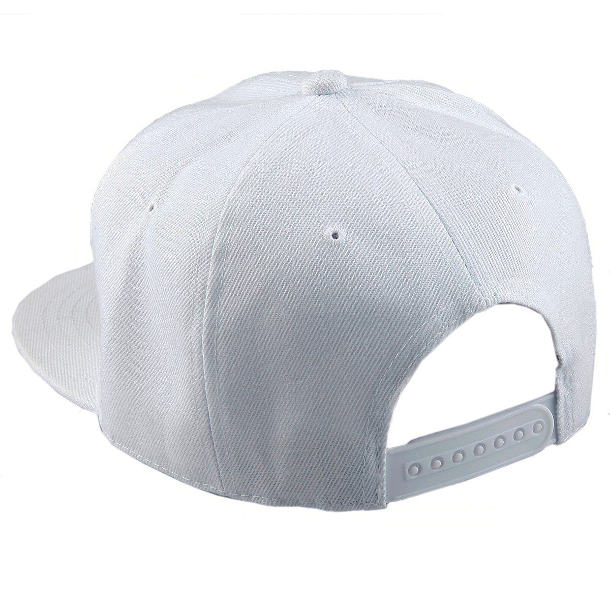 Samtree Women Men Snapback Hats,Patchwork Solid Color Flat Bill Baseball Cap(01-White)