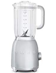 Smeg BLF01SVUS Retro Style Blender with 6 Cups Tritan BPA-Free Jug, Detachable Stainless Steel Dual Blades, Overload Motor Protection, 4 Speeds and 3 Preset Programs in Silver