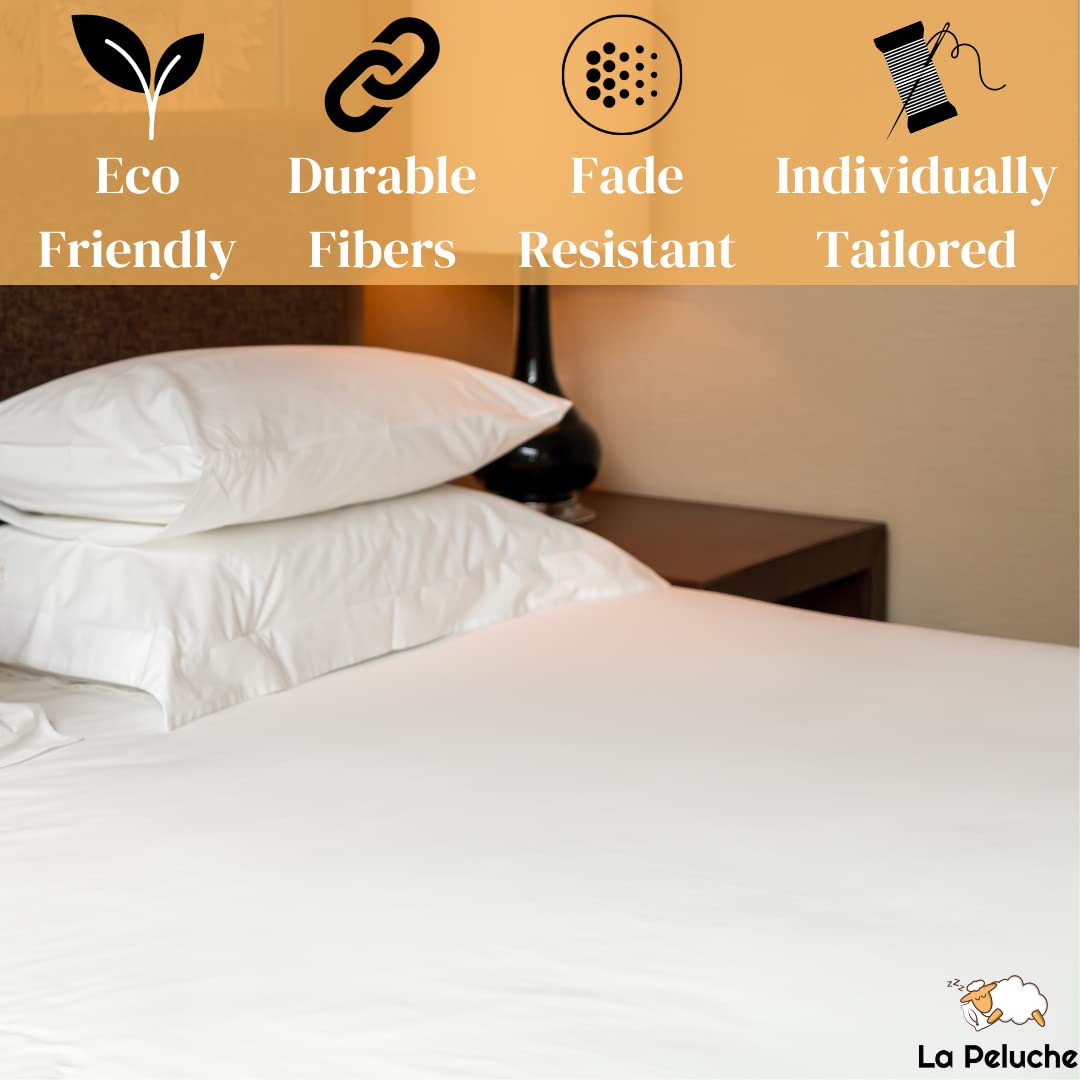 Sheet Set Queen Sky Blue 800 Thread Count 100% Egyptian Cotton Deep Pocket Fitted Sheet, Luxurious Embroidered Sateen Weave Super Soft Cotton Bedding La Peluche