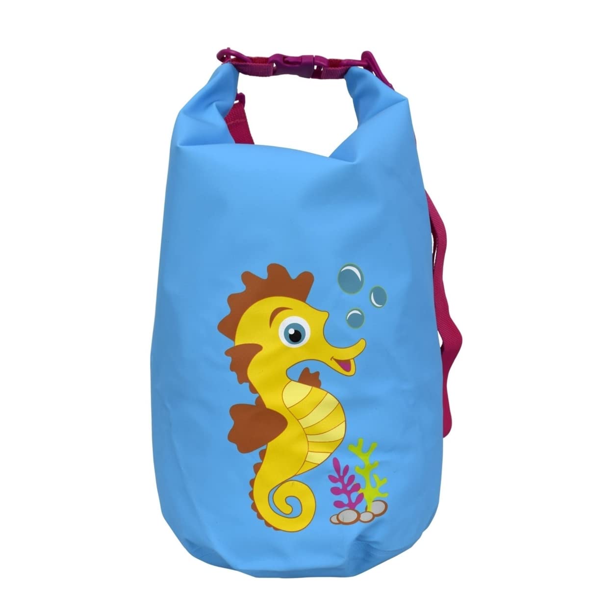 Peach Couture Kids Waterproof Dry Pack Bag-Roll Top Dry Compression Sack Keeps Gear Dry for Kayaking, Beach, Rafting, Boating, Hiking, Camping and Fishing Blue