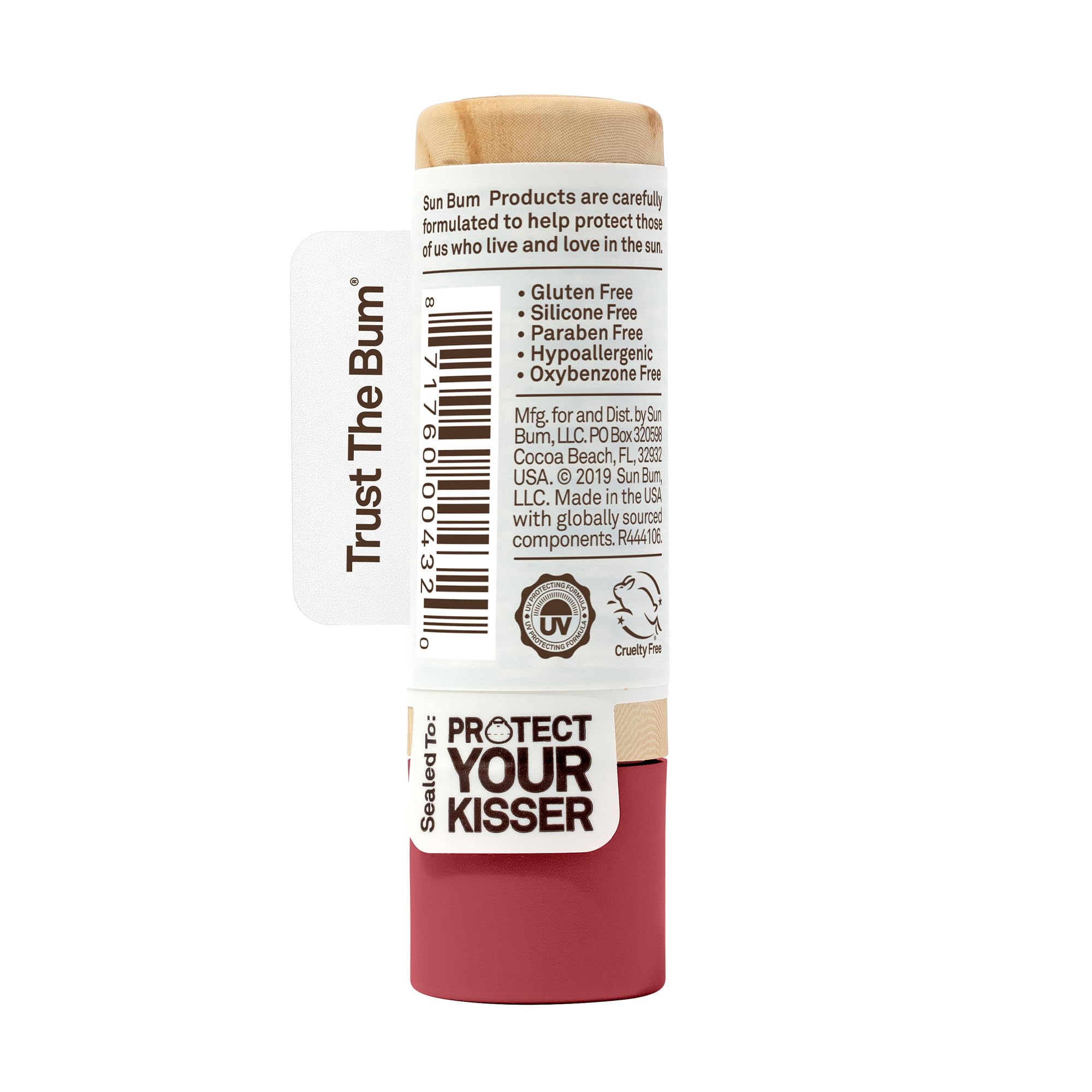 Sun Bum Tinted Lip Balm Bon Fire | SPF 15 | UVA / UVB Broad Spectrum Protection | Sensitive Skin Safe | Paraben Free | Ozybenzone Free | 0.15 Oz
