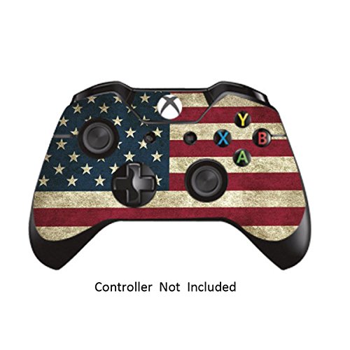 Skins Stickers for Xbox One Games Controller - Custom Orginal Xbox 1 Remote Controller Wired Wireless Protective Vinyl Decals Covers - Leather Texture Protector Accessories - Battle Torn Stripes