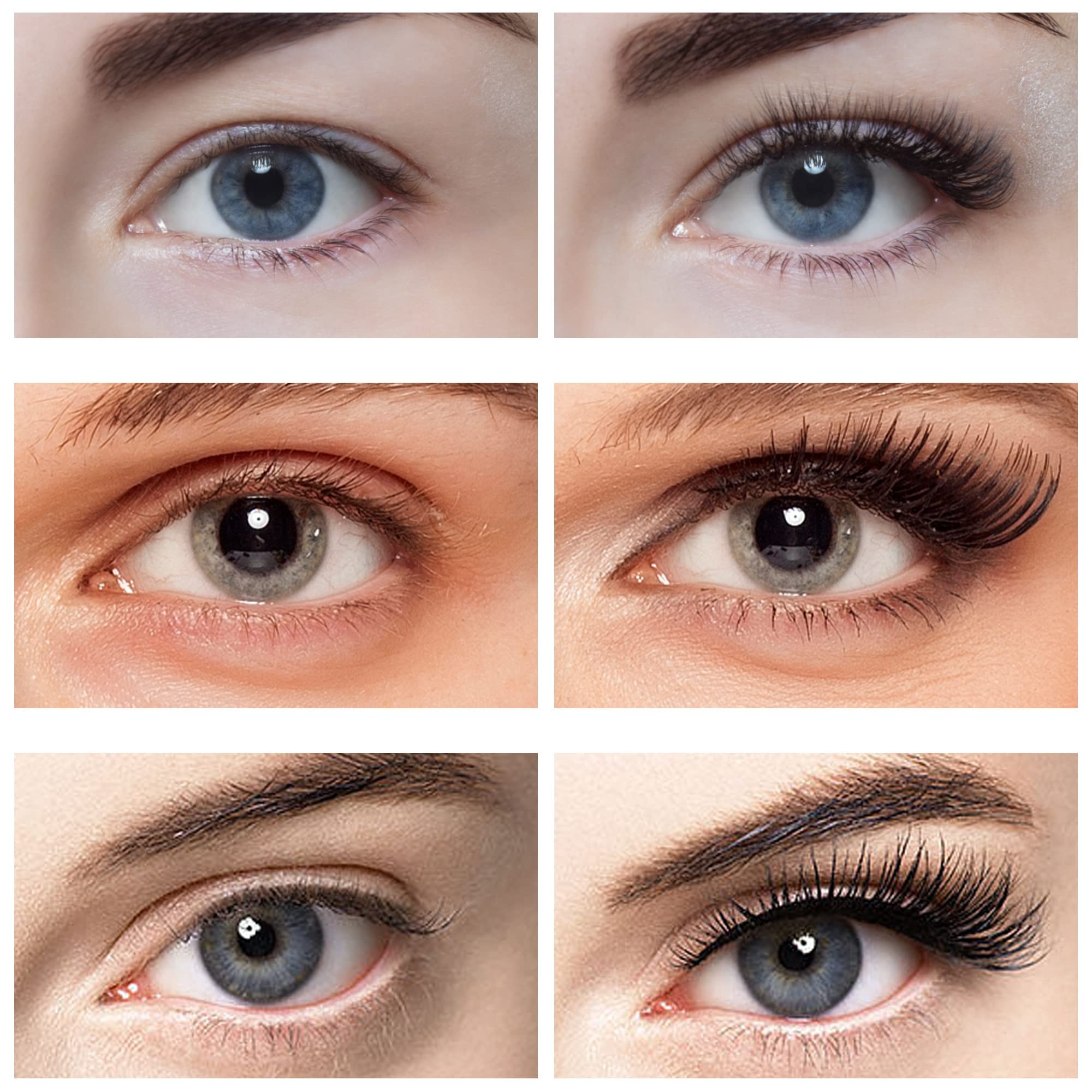 SQYlashes Glueless Lashes, Adhesive Lashes no Glue, Stick on Lashes, Self Adhesive Eyelashes Natural Look, Reusable and Waterproof (Black Color, 3 Pairs)