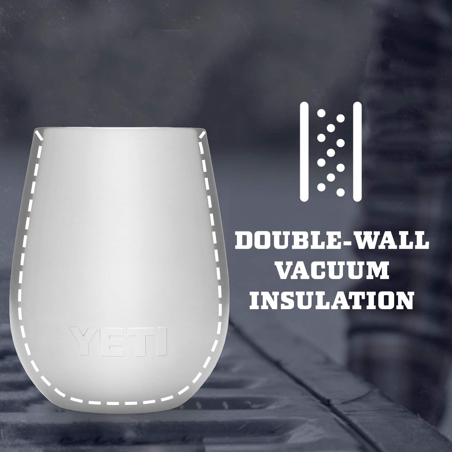 YETI Wine Rambler 10 oz Stainless Steel Vacuum Insulated Tumbler, Seafoam