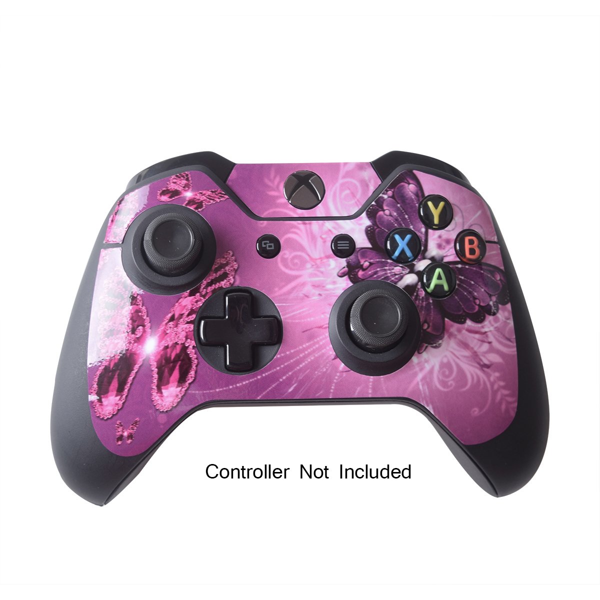 Skins Stickers for Xbox One Games Controller - Custom Orginal Xbox 1 Remote Controller Wired Wireless Protective Decals Covers - High Gloss Protector Accessories - Lavender Butterfie