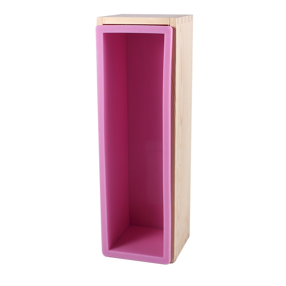 Soap Tools Silicone Soap Tools Rectangle Soap Tools with Wooden Box Flexible Soap Crafting Tools DIY Making Tool for Soap Cake Bread