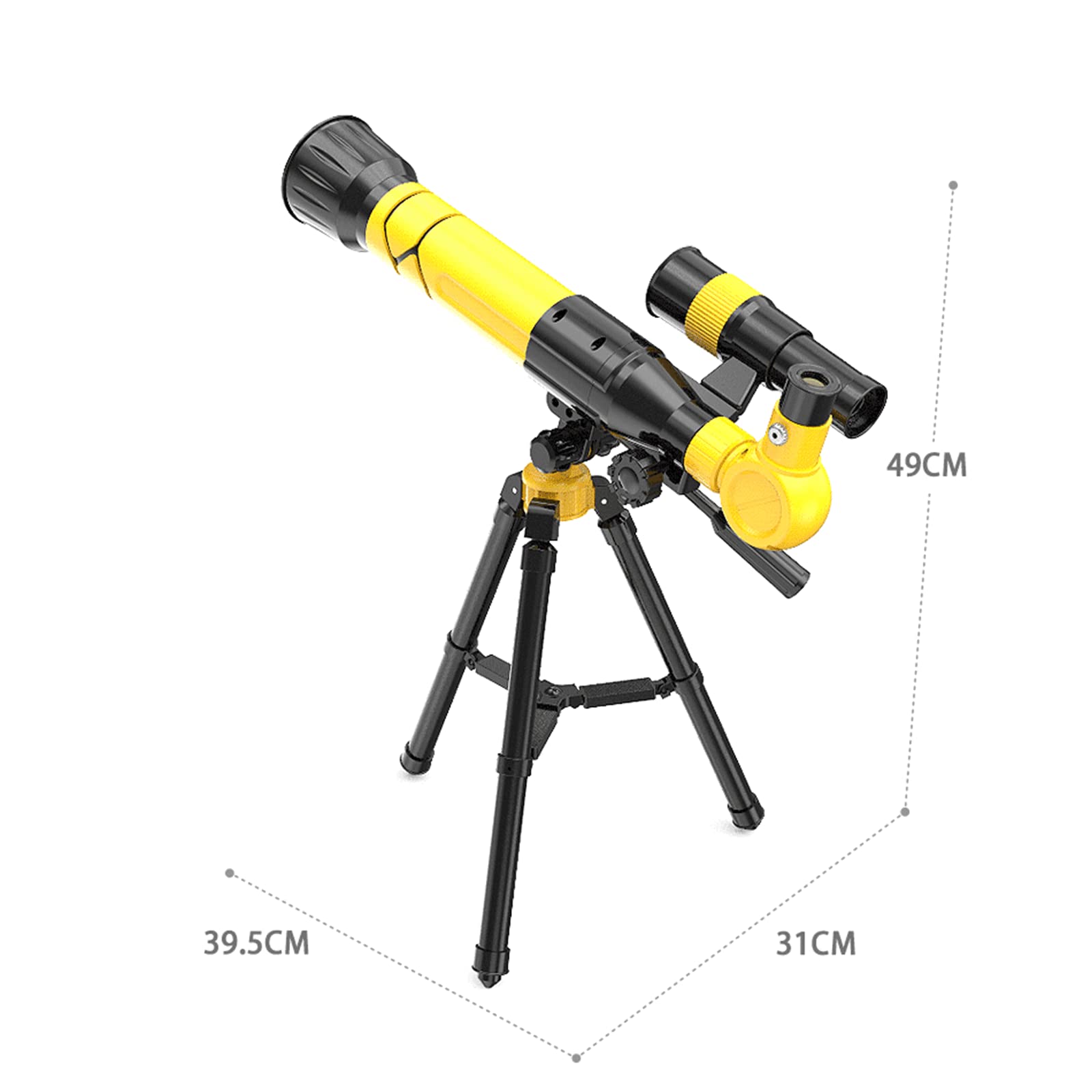 Timisea Telescope for Kids & Beginners, for a Young Astronomer,Portable Refractor Telescope with Tabletop Tripod and 3 Eyepieces, Explore Moon Space, Watch Night-Sky (White)