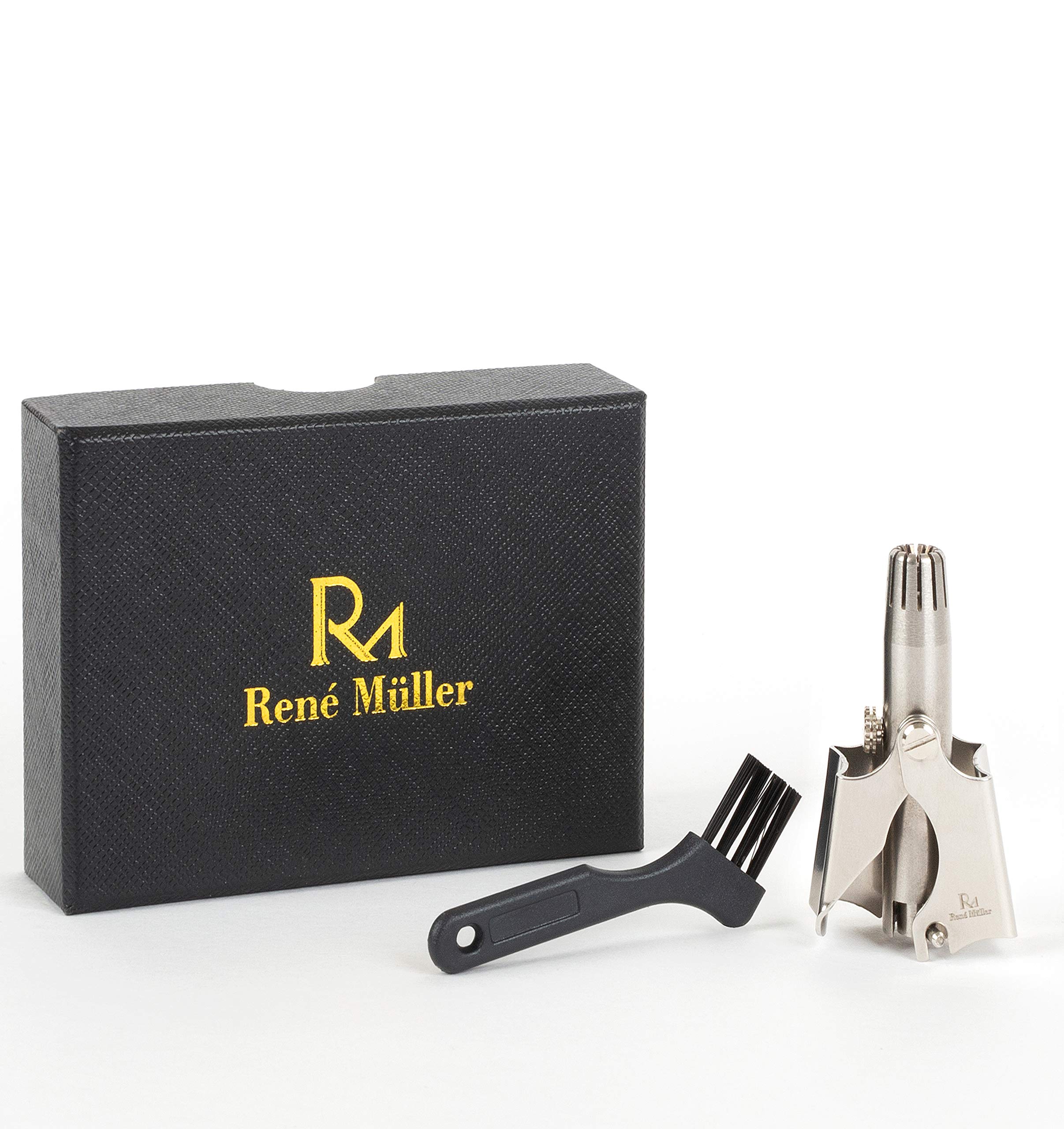 René Müller Portable Manual Nose & Ear Hair Trimmer Set (Nose Hair Trimmer for Men Manual)