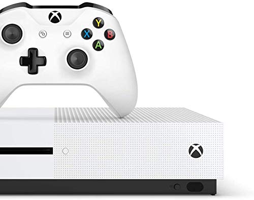 Xbox Microsoft One S Console w/ 1TB SSD, White, with One Wireless Controller, 4K Ultra Blu-ray and 4K Video Streaming, Family Christmas Holiday Bundle + CUE Accessories
