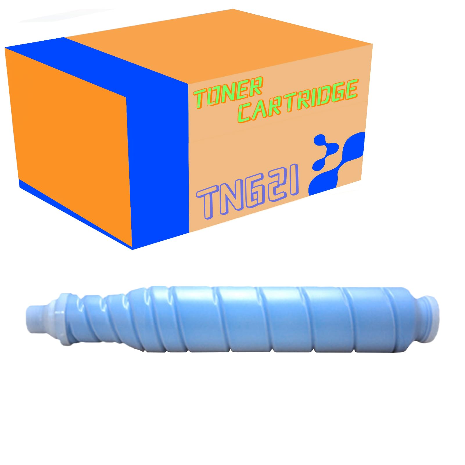 TN621 Toner Cartridge for Konica Minolta, Compatible Bizhub C71HC Printer Cyan*1