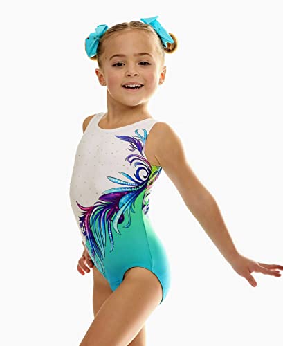 United All Around Turquoise Flower Ombre With Crystal Rhinestones #505 9-10 Years AXS