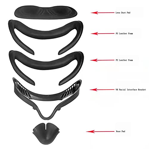 Ypger Lens Dust Pad&PU Leather Foam&VR Facial Interface Bracket&Nose Pad of Oculus Quest 2 VR Accessories