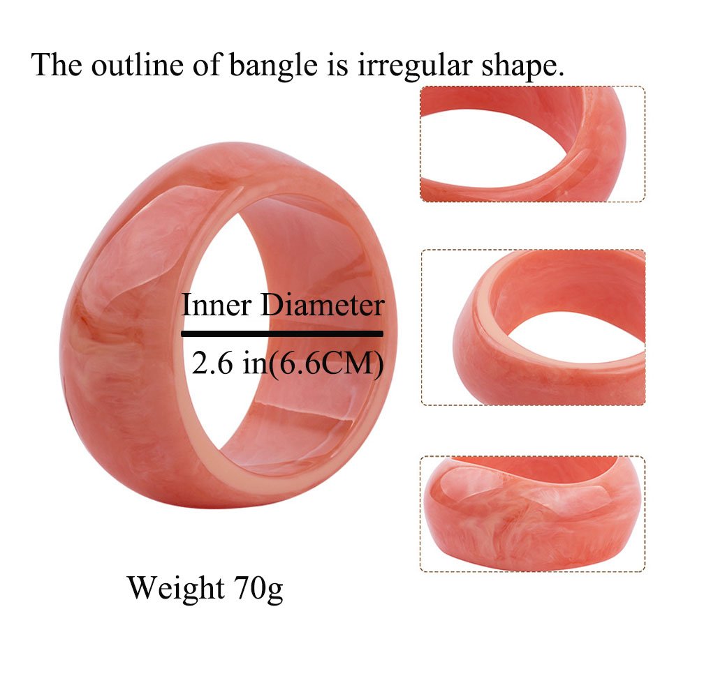 TIANMI Women Plastic Acrylic Bangle Cute Color Bracelet for girls (Black)