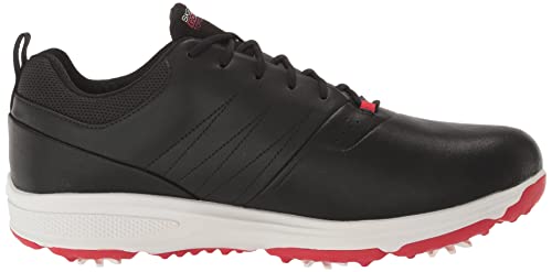 Skechers Men's Go Torque Pro Waterproof Golf Shoe Sneaker, Black/Red, 9 Wide