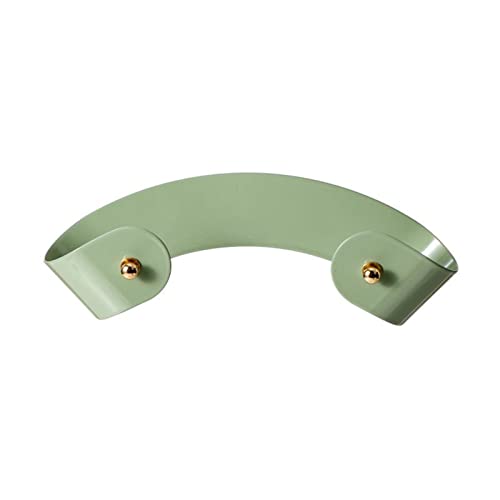 SEYFI Kitchen Shelves,Kitchen Countertop Cutting Board Rack, Plastic Pot Pan Lids Holder, Bakeware Baking Tray Drying Display Stand, Spoon Rest, Wall Mounted/Green