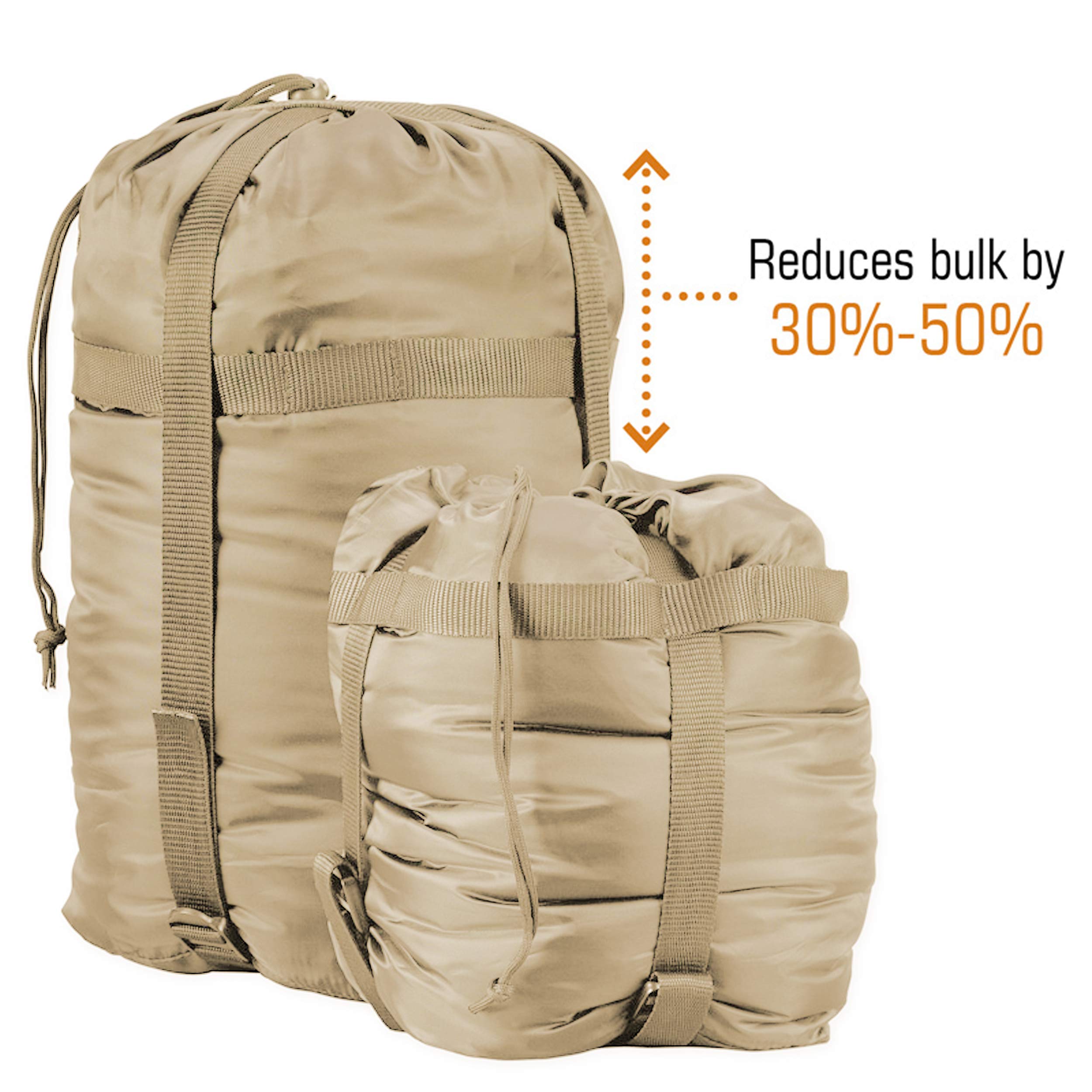 Snugpak Compression Stuff Sacks for Sleeping Bags or Clothing, Small, Black
